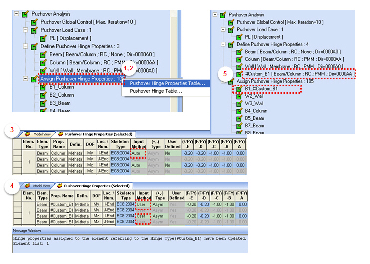 06 Pushover Hinge Properties Table