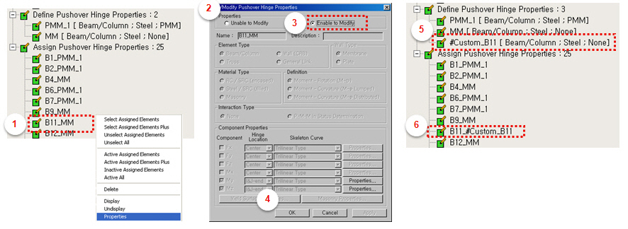 06 Pushover Hinge Properties Table