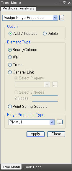 Assign Pushover Hinge Properties