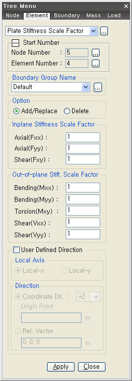 Plate Stiffness Scale Factor