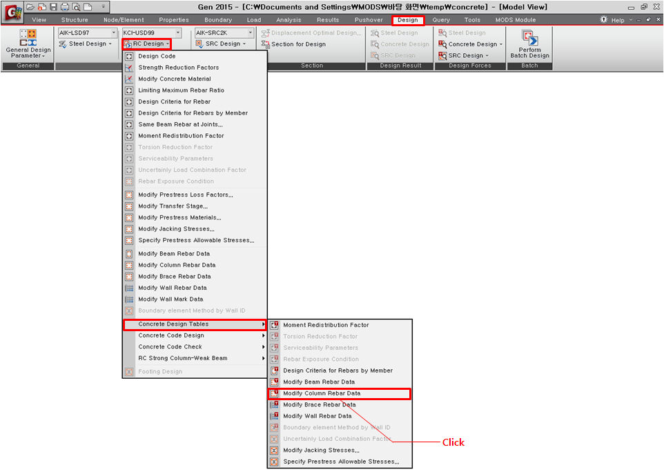 Modify Column Rebar Data1