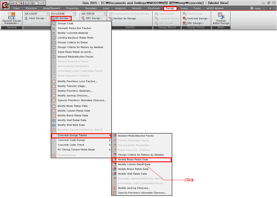 Modify Beam Rebar Data1