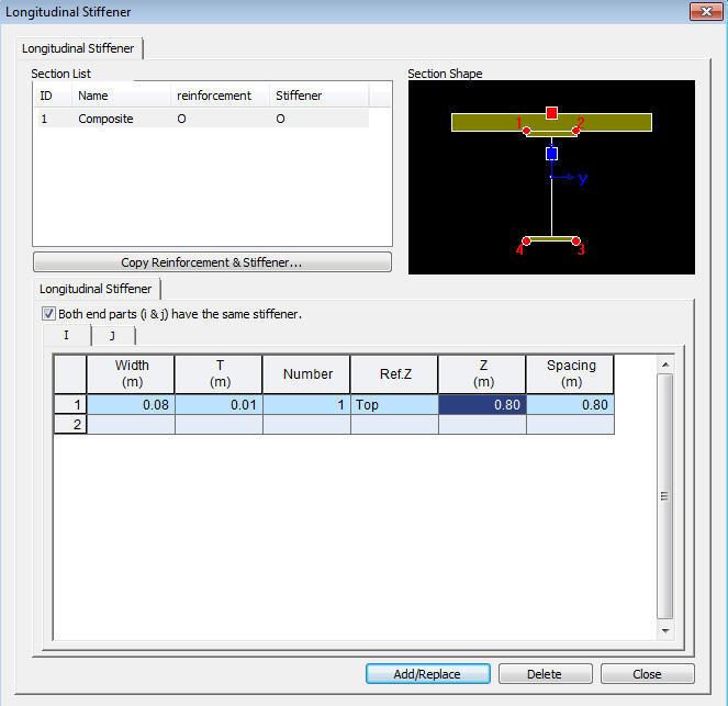 Longitudinal Stiffener(Plate Girfer Only)