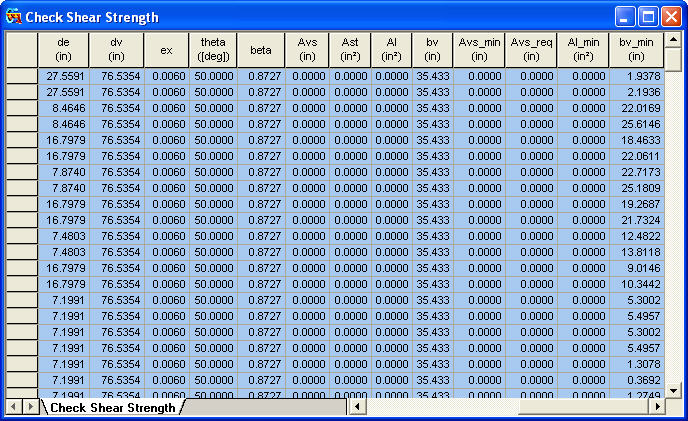 Check Shear Strength