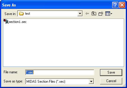 Export MIDAS Section File