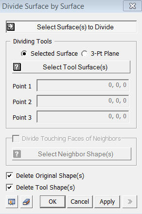Divide Surface by Surface