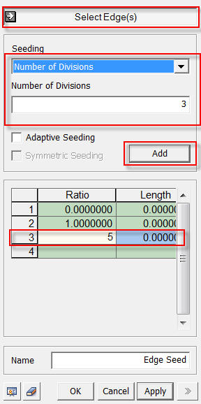 Custom Size Along Edge
