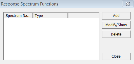 Response Spectrum Function