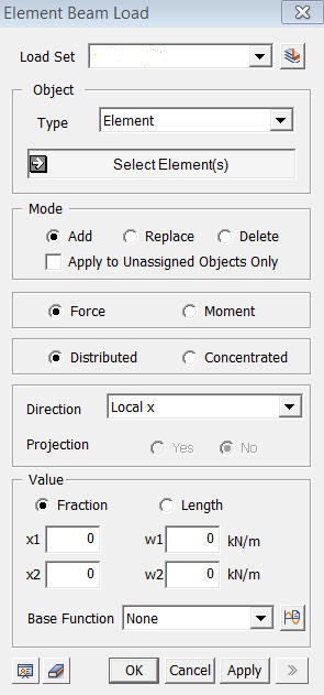 Element Beam Load