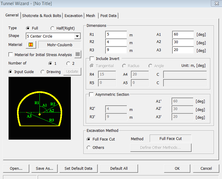 Tunnel Modeling Wizard-General