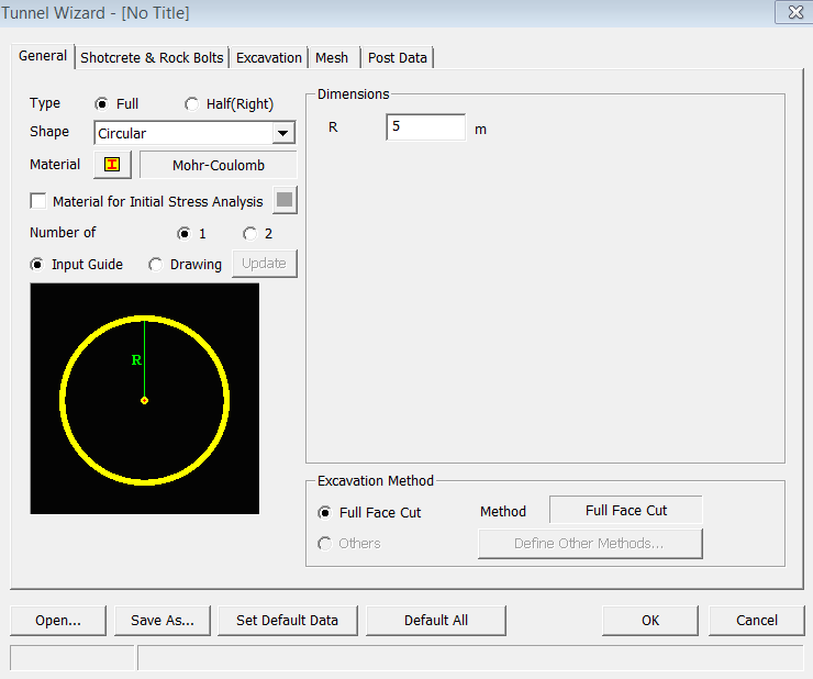 Tunnel Modeling Wizard-General