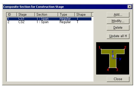 Composite Section for Construction Stage