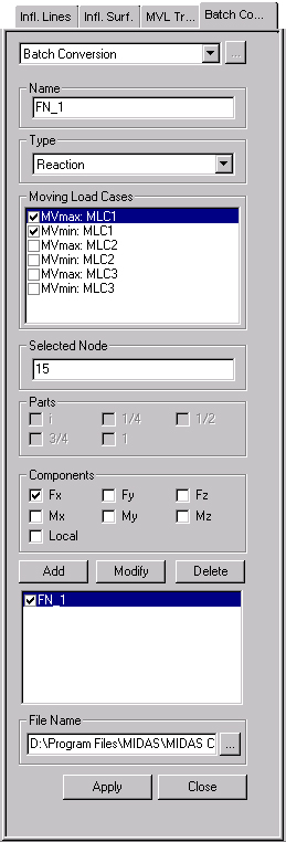 Batch Conversion from MVLTRC to Static Load
