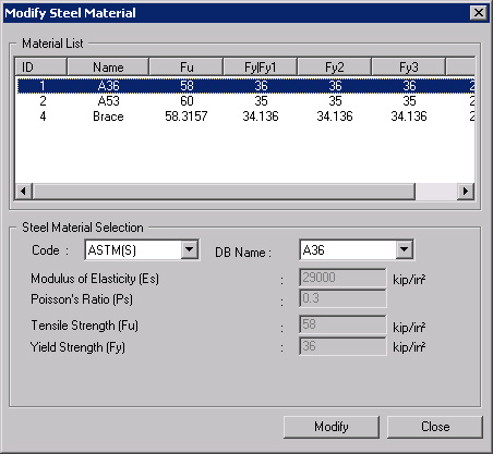 Modify Steel Material