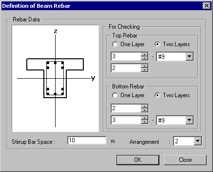 Modify Beam Section Data
