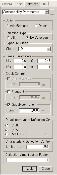 Serviceability Parameters