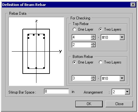 Modify SRC Beam Section Data