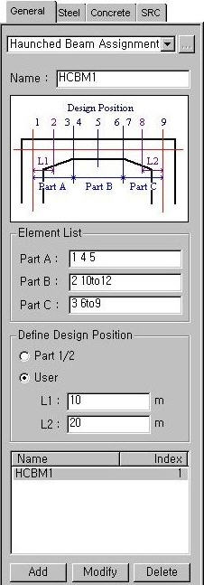 Haunched Beam Assignment