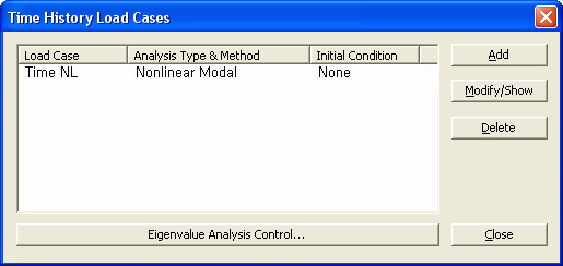 Time History Load Cases