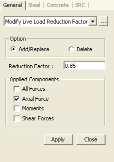 Modify Live Load Reduction Factor
