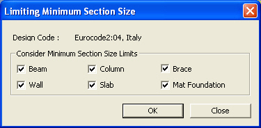 Limiting Minimum Section Size