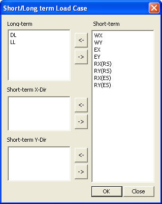 Define Short Long term Load Case