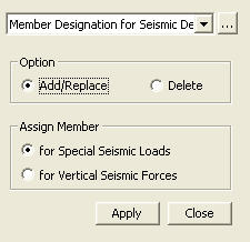 Member Designation for Seismic Design