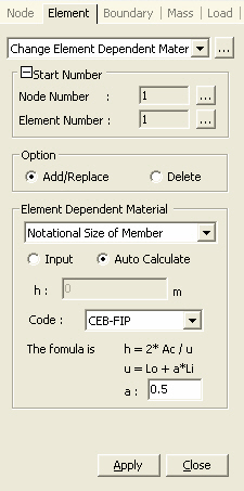 Change Element Dependent Material Property