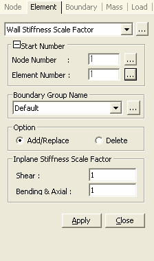 Wall Stiffness Scale Factor