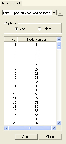 Lane Supports Reactions At Interior Piers