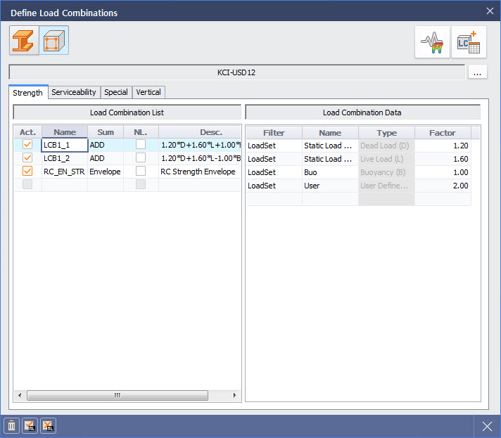 Generate Load Combinations by Template