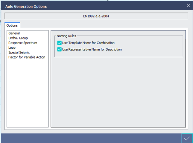 Auto Generation Options