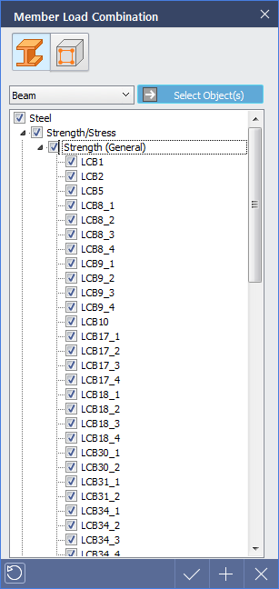 Member Load Combination