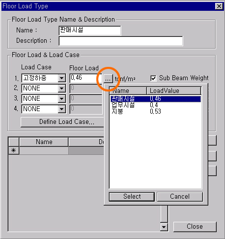 Define Floor Load Type
