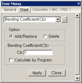 Bending Coefficient(Cb)