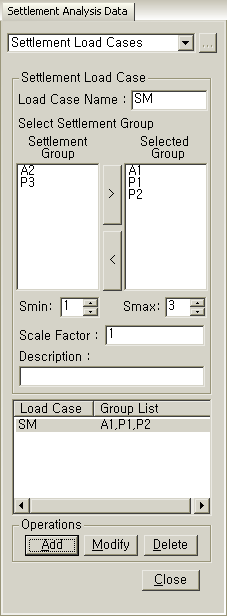 Settlement Load Cases