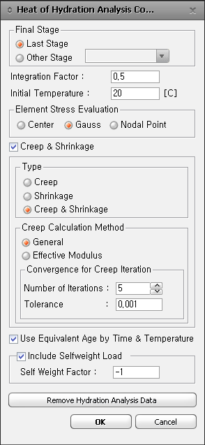 Hydration Heat Analysis Control
