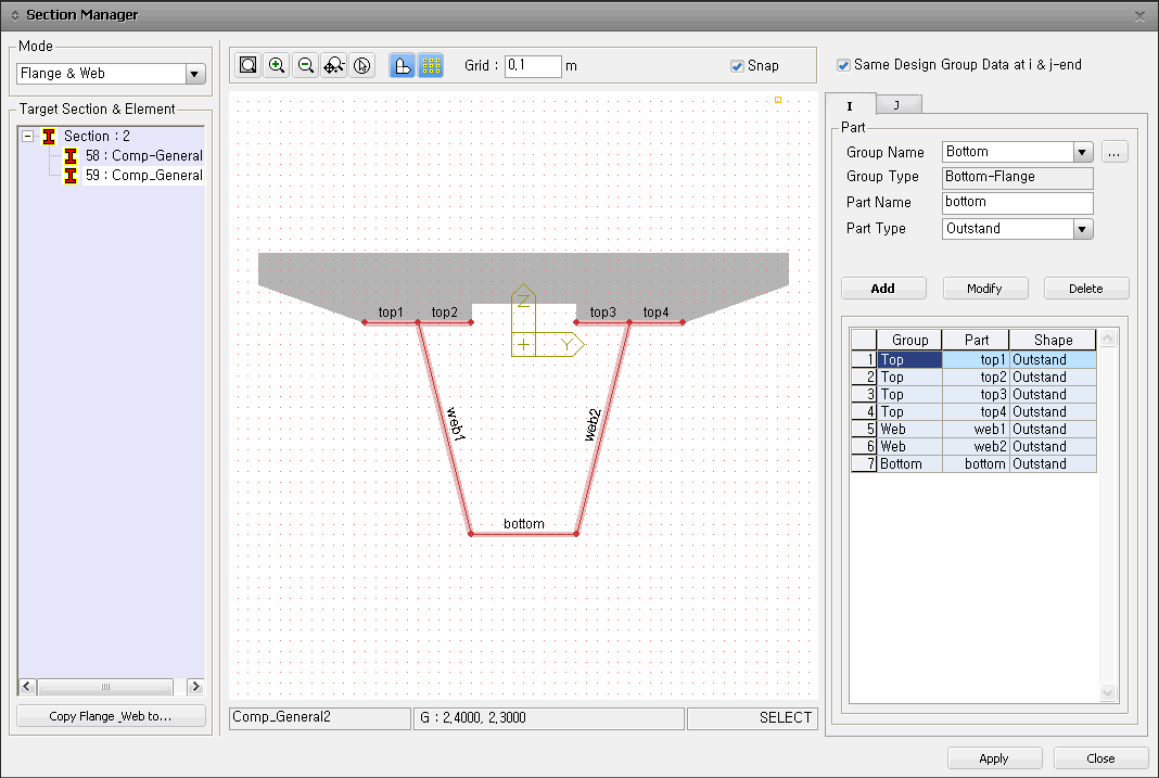 Define Flange & Web