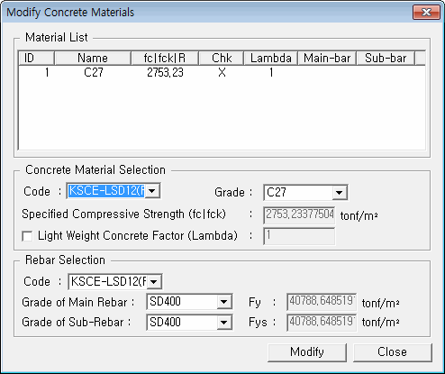Modify Concrete Materials