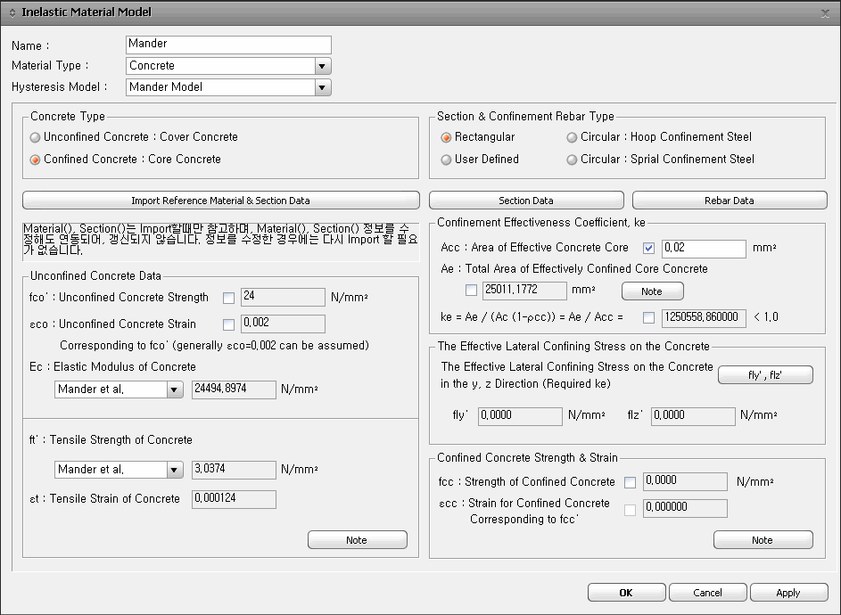 Inelastic Material Properties