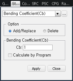 Bending Coefficient(Cb)