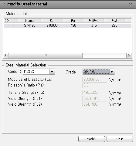Modify Steel Material