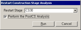 Restart Construction Stage Analysis