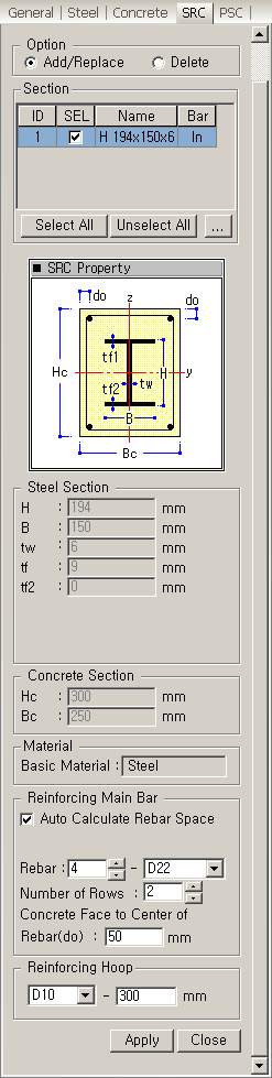 Modify SRC Section Data