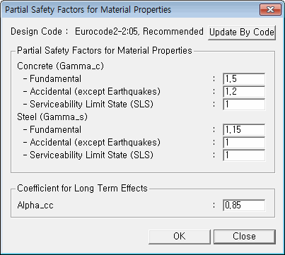 Partial Safety Factors for Material Properties