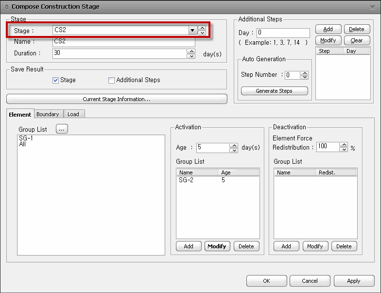 Define Construction Stage