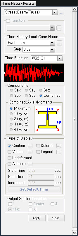 Time History Stress(Beam/Truss)