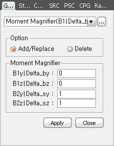 Moment Magnifier(B1/Delta_b,B2/Delta_s)