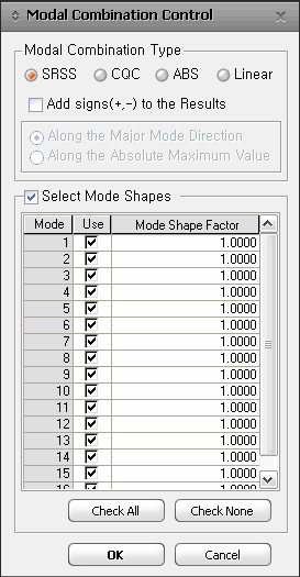 Response Spectrum Load Cases