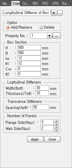Longitudinal Stiffener of Box Section